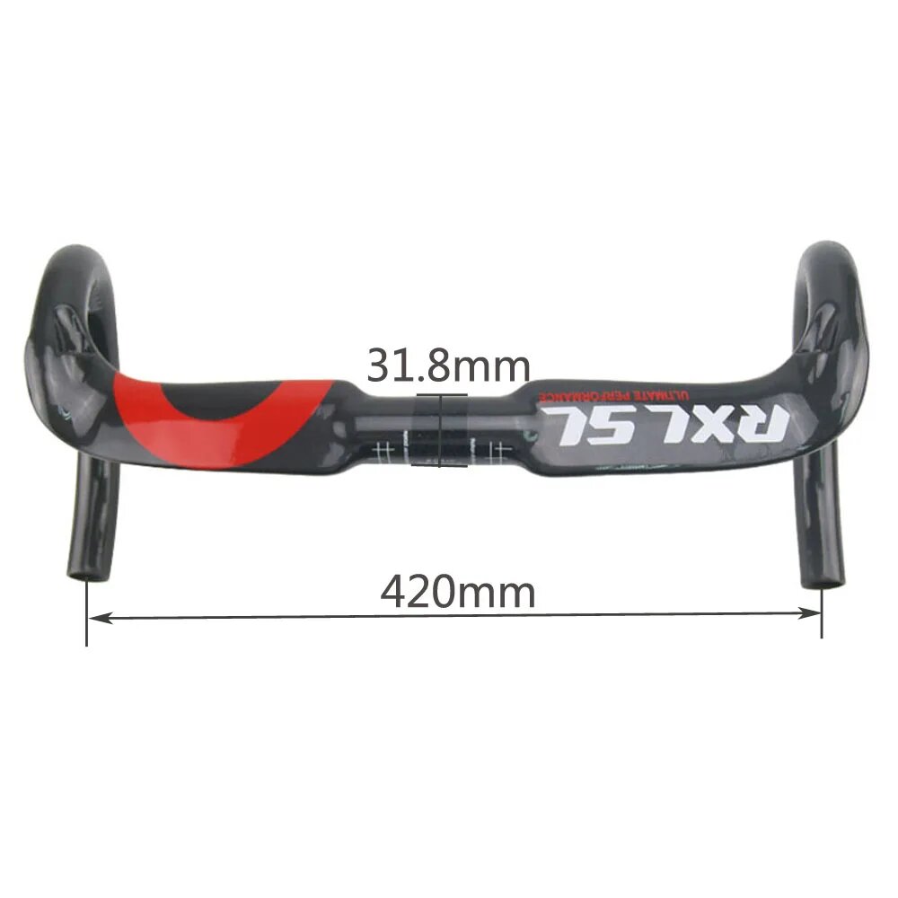 RXL SL карбоновый руль для шоссейного велосипеда 400/420/440 черный Черный, red UD glossy 420