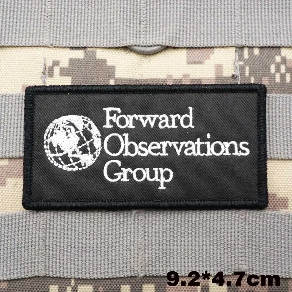 Тактические вышитые нашивки Forward Observations Group AQ85 Velcro