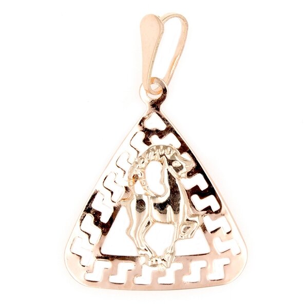 Крестик, красное золото, 585 проба