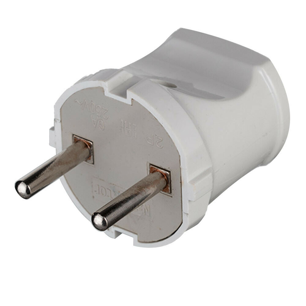 Вилка прямая без заземления 6 А 250 В Navigator белая (613581/) Navigator 61358