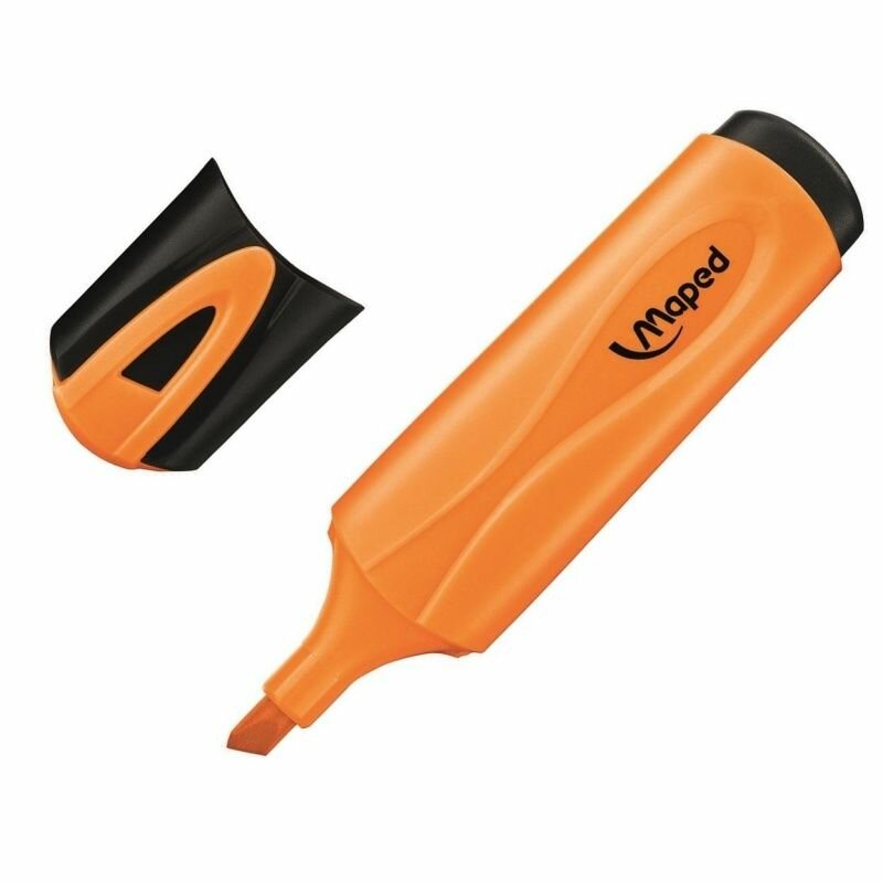 Текстмаркер Maped "Fluo Pep's Classic", скошенный наконечник 1-5 мм, оранжевый, 1 шт (742535)
