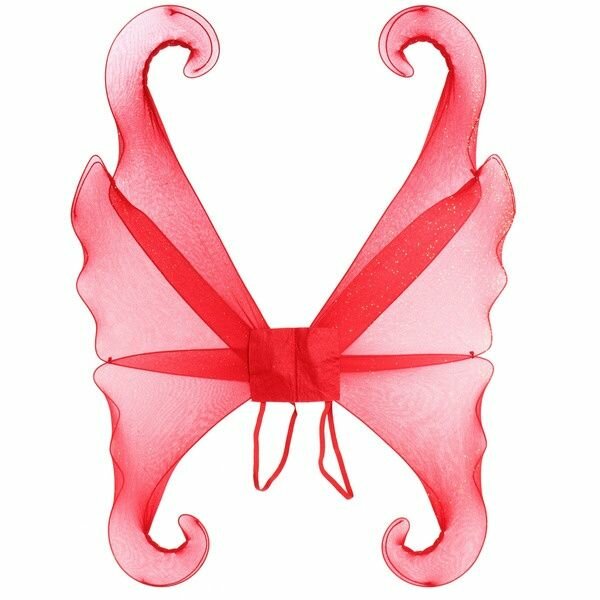 Карнавальный аксессуар Серпантин Изящные крылья 70х55 см, красный