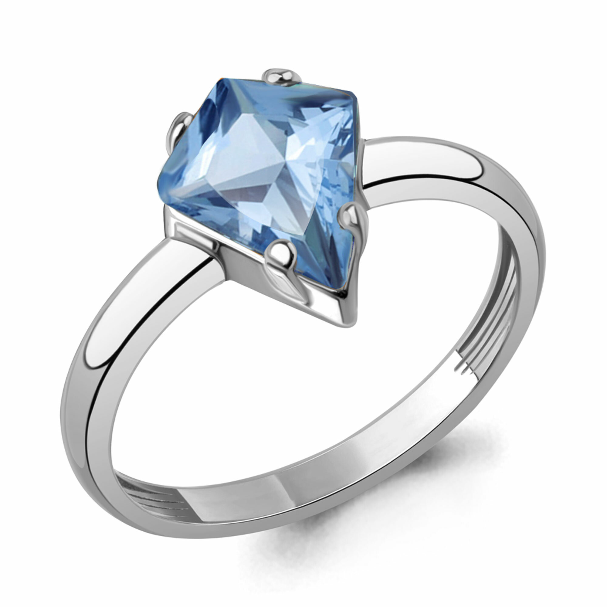 Кольцо, серебро, 925 проба, родирование, турмалин