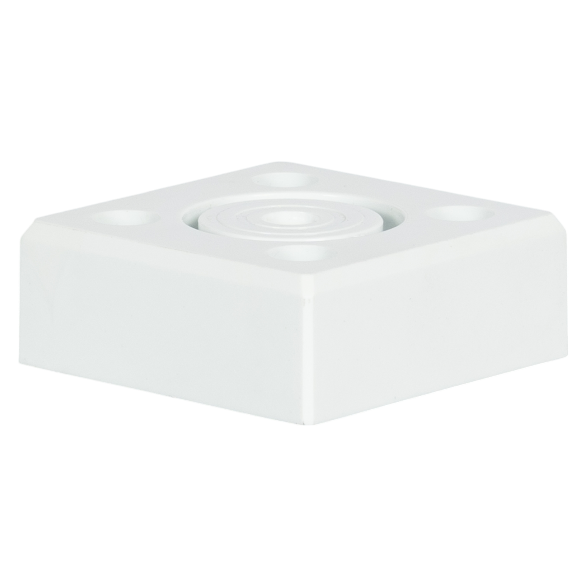 Опора для мебельной ножки круглой 20x55 мм пластик белая