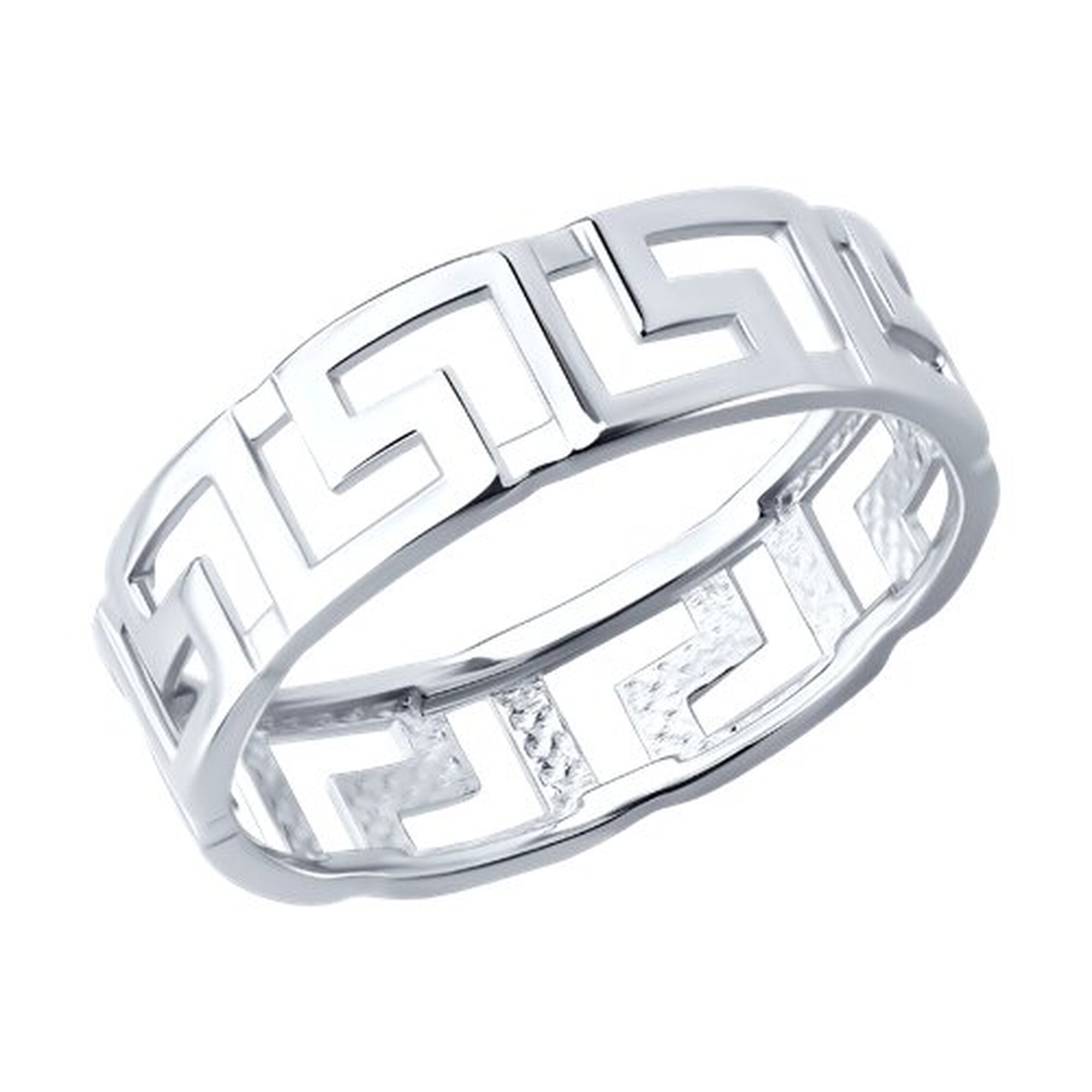 Кольцо широкое, серебро, 925 проба, родирование