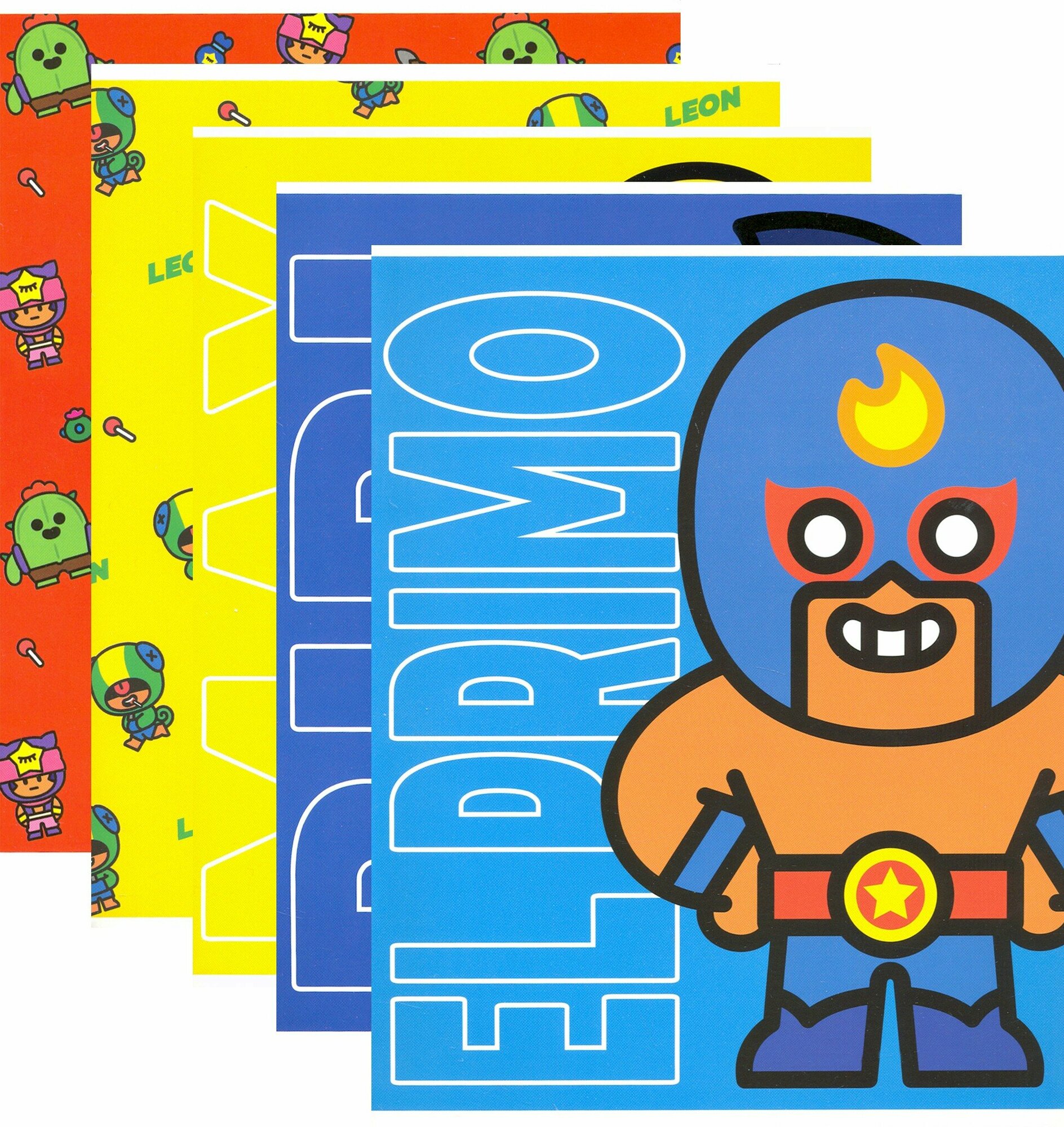 Тетрадь Brawl Stars, 24 листа, клетка, А5, комплект 5 шт.