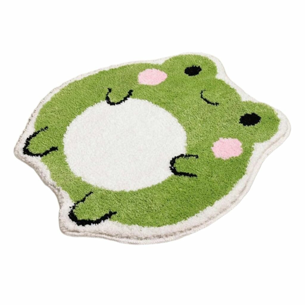Впитывающий коврик для ванной комнаты Little frog toilet-зеленый-50*55 см