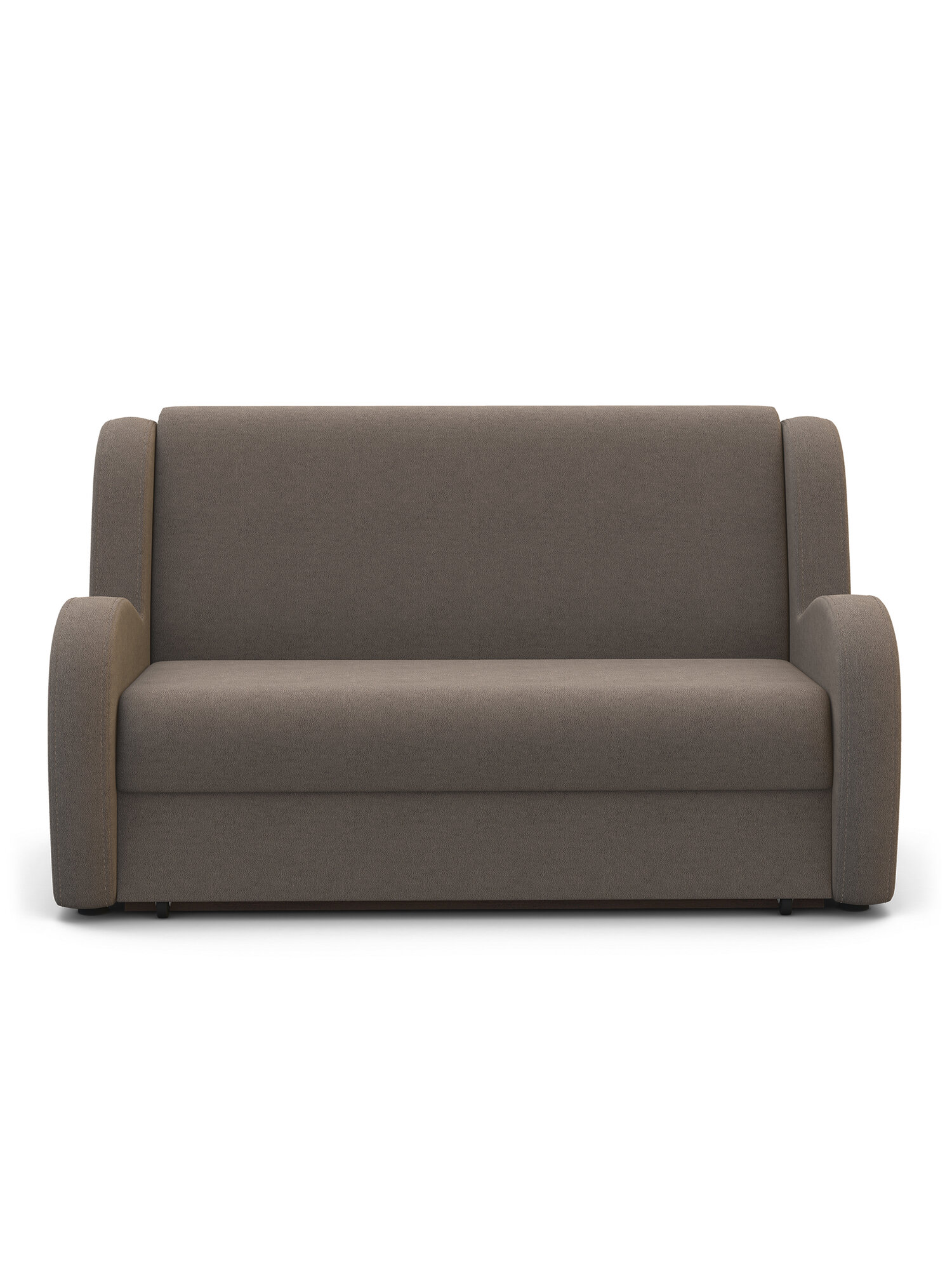 Диван прямой Барон, раскладной, аккордеон, 140х194 см, велюр светло-коричневый