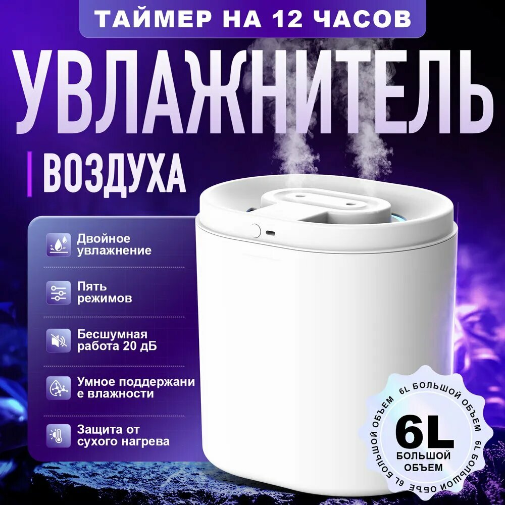 Увлажнитель воздуха для дома настольный аромадиффузор электрический с аромадиффузором для новорожденных