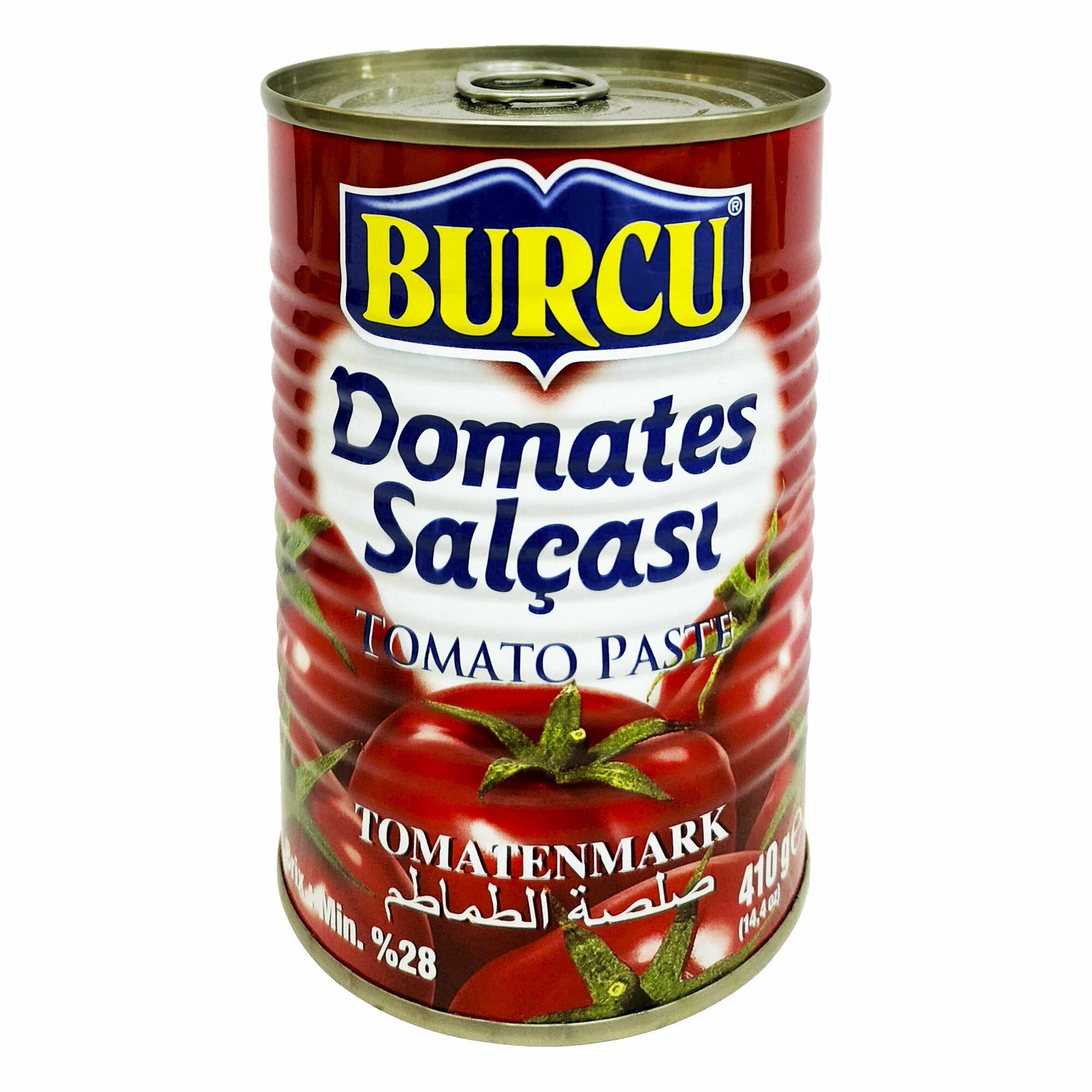 Турецкая натуральная томатная паста, двойной концентрации (без соли, крахмала и консервантов), "Burcu", Domates Salcasi, 410гр.