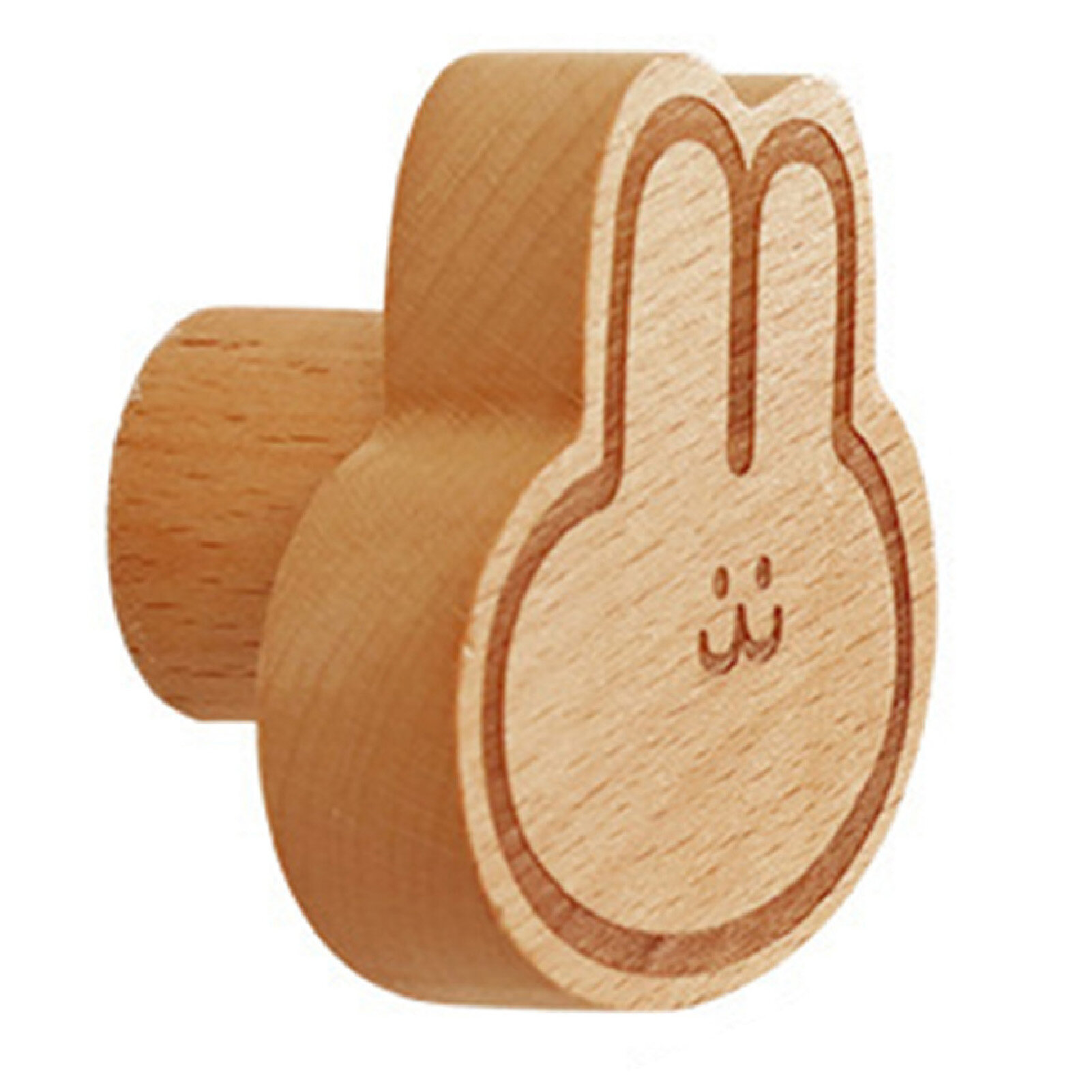 Деревянный крючок в форме кролика, бесплатный нежный милый многофункциональный крючок в форме головы животного для прихожей в спальню