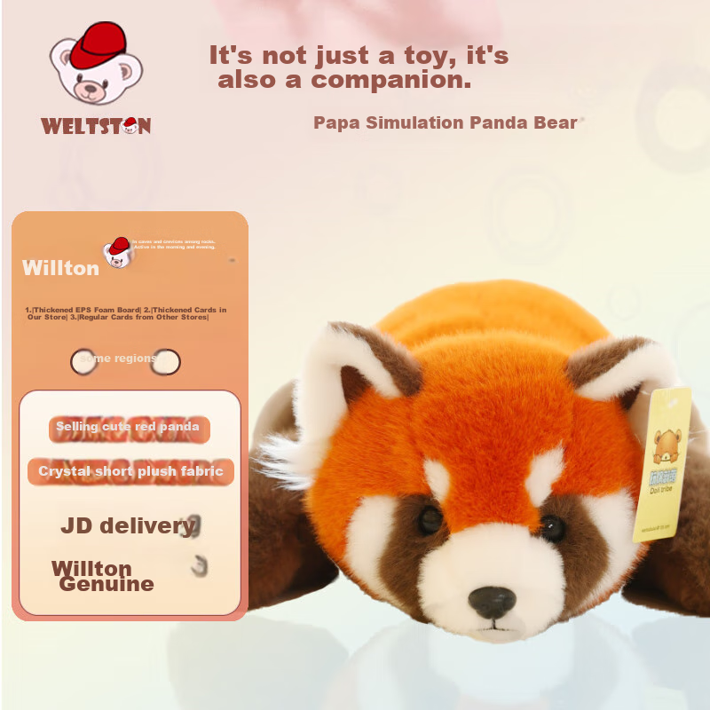 Weltston Plush Toy Doll Stuffed Animal Pillow Decoration 38cm Goddess Day Gift for Women, Lying Down Panda