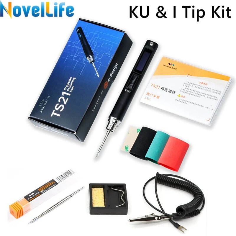 Miniware TS21 Портативный электрический паяльник 100 Вт KU I Tip