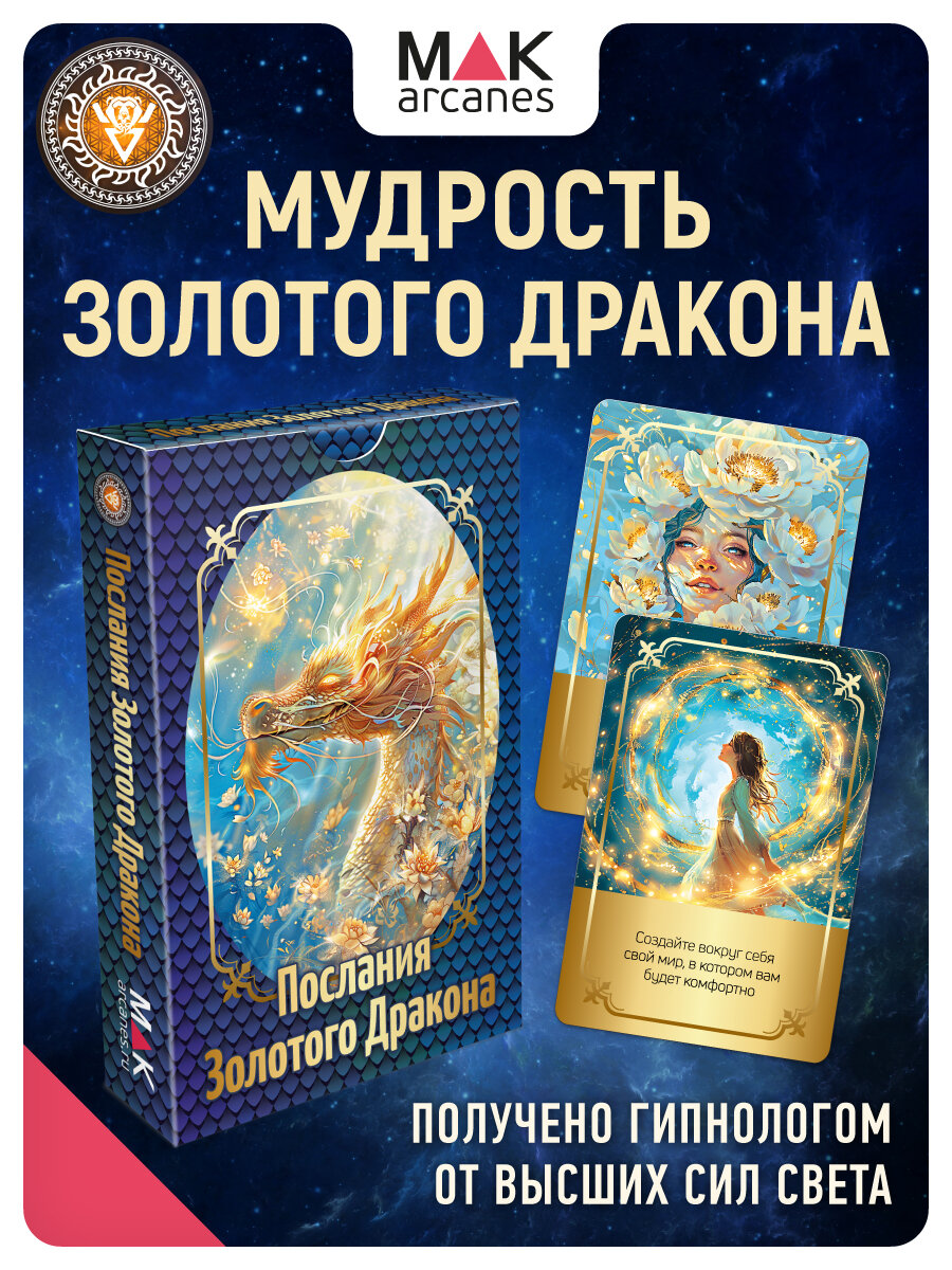 Послания Золотого Дракона. Гадальные карты Оракул, 36 карт