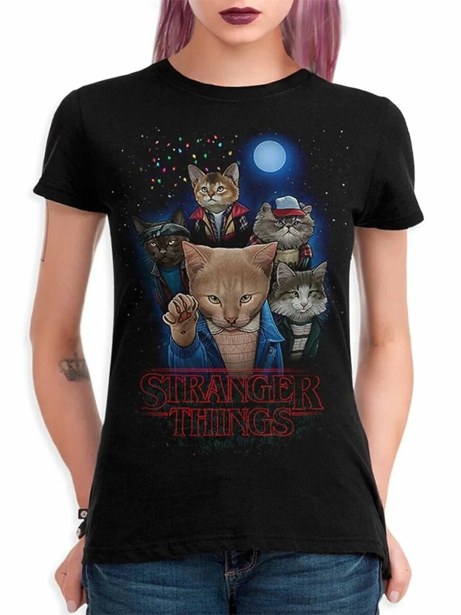 Футболка Котики / Очень странные дела / Женская
