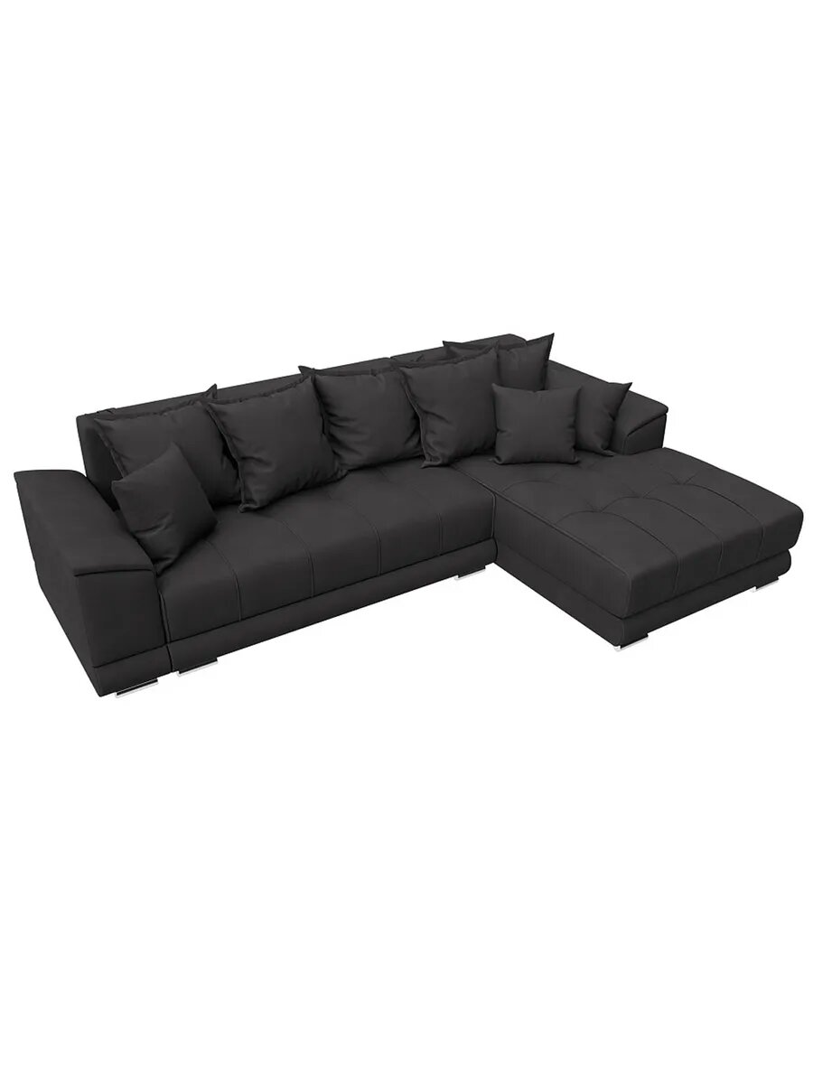 Диван угловой Премиум, 285х94х191 см, спальное место 141х227, с ящиком для белья, правый угол, замша