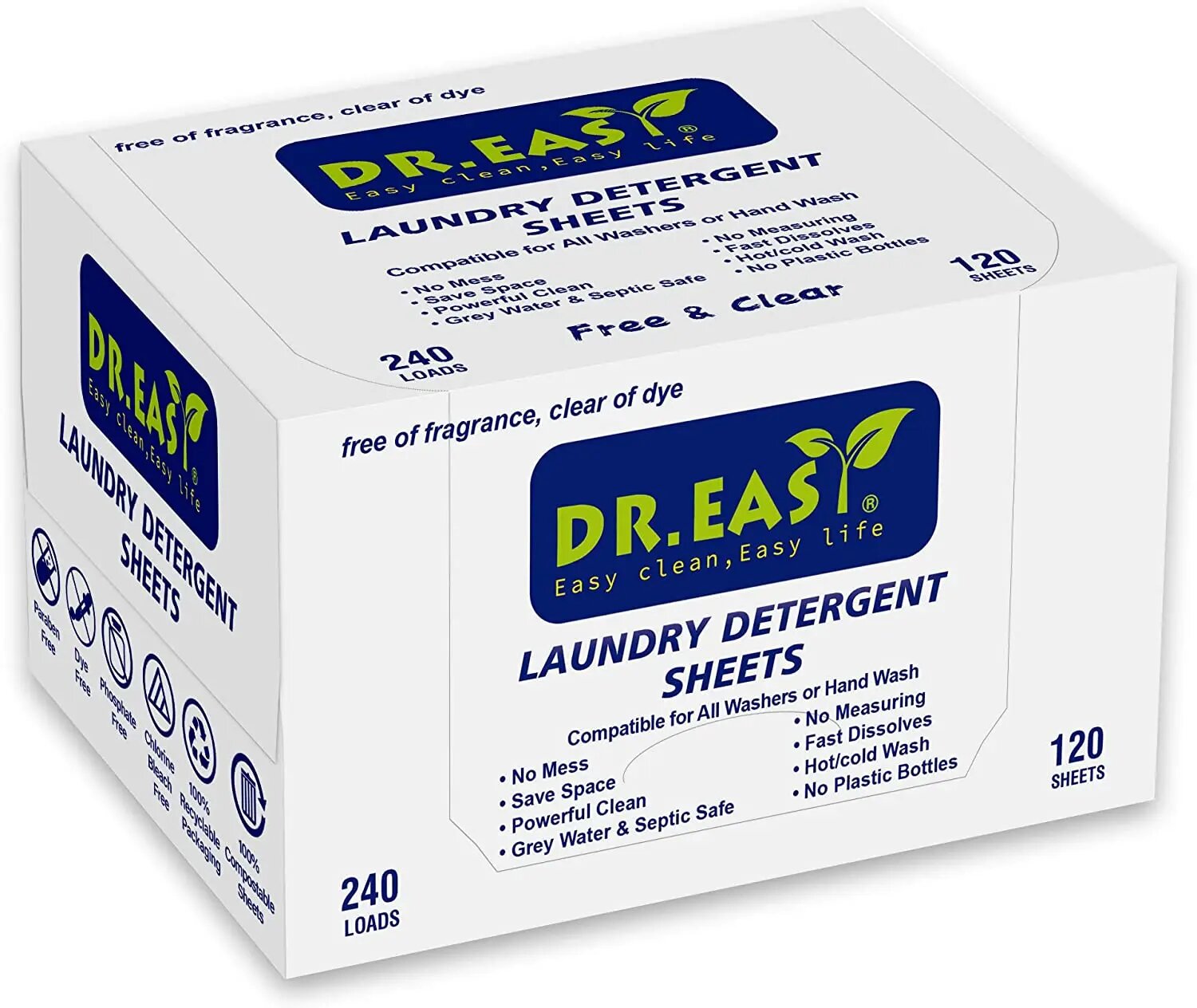 DR.EASY Салфетки для стирки 120 шт