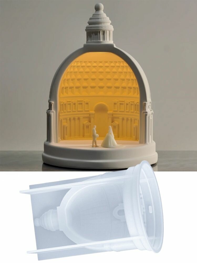 Силиконовая форма для отливки маленьких украшений в форме дворца замка