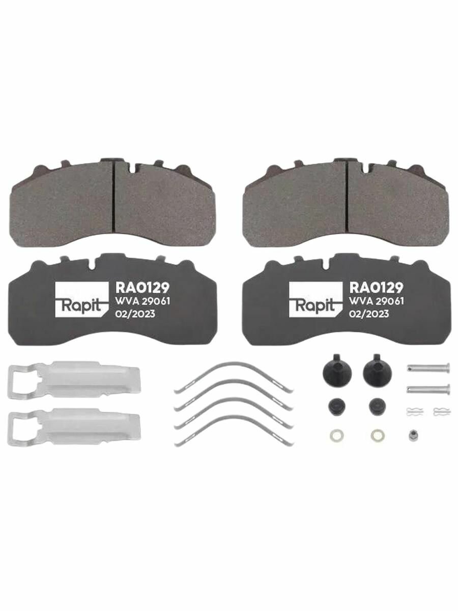 Тормозные колодки дисковые передние Ман Трак, Ивеко Трак, Даф, Скания, Мерседес / Man Truck, Iveco Truck, Daf, Scania, Mercedes - 4 шт, ОЕМ 3057007701