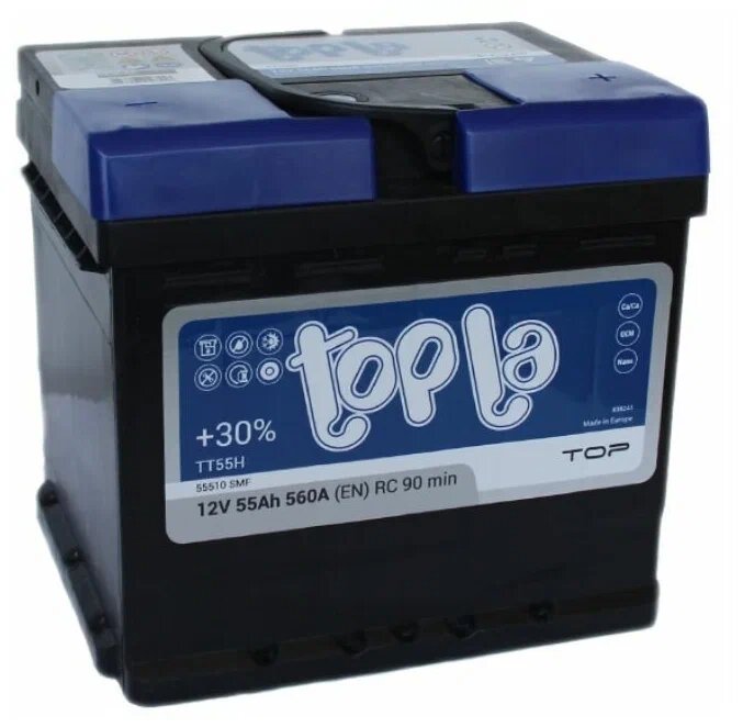 Автомобильный аккумулятор Topla Top 118655 55 А. ч (207х175х190)