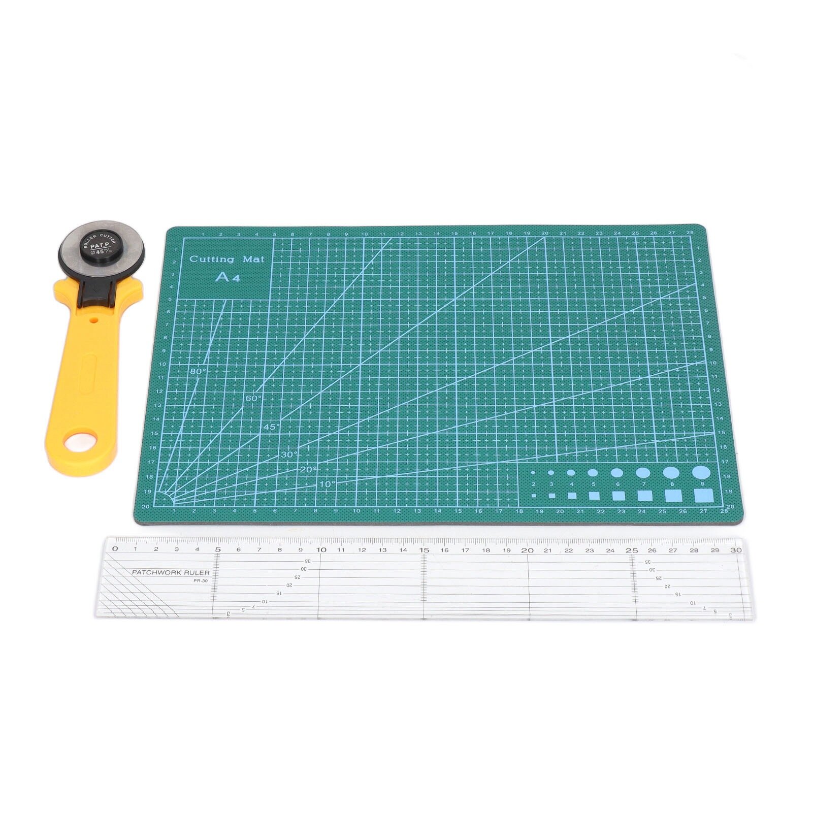 Набор самовосстанавливающихся ковриков для шитья А4, прозрачный размер, безопасные аксессуары для шитья пуговиц с вращающимся резаком 45 мм для рукоделия, лоскутного шитья