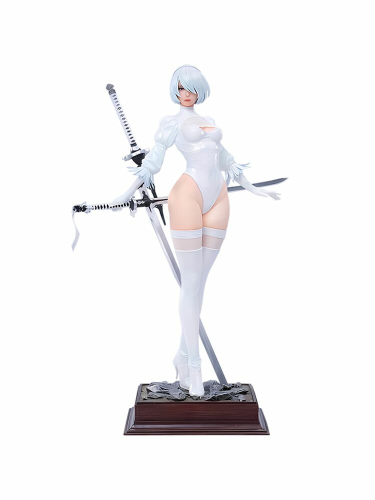 Фигурка Ниер: Автомата Еруха 9S 2B / 2B yorha,2B automata, No. 2 Type B NieR: Automata 2B figure Double knife Girl figure with platform model (28см) подарок для фаната