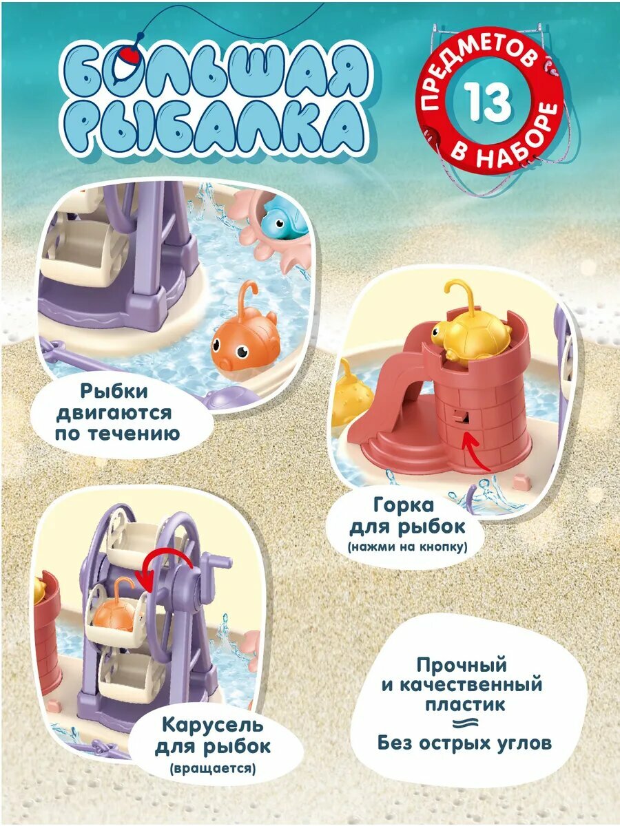 Настольная игра "Рыбалка" для детей, от 3 до 7 лет, пластик, звук — фото 1