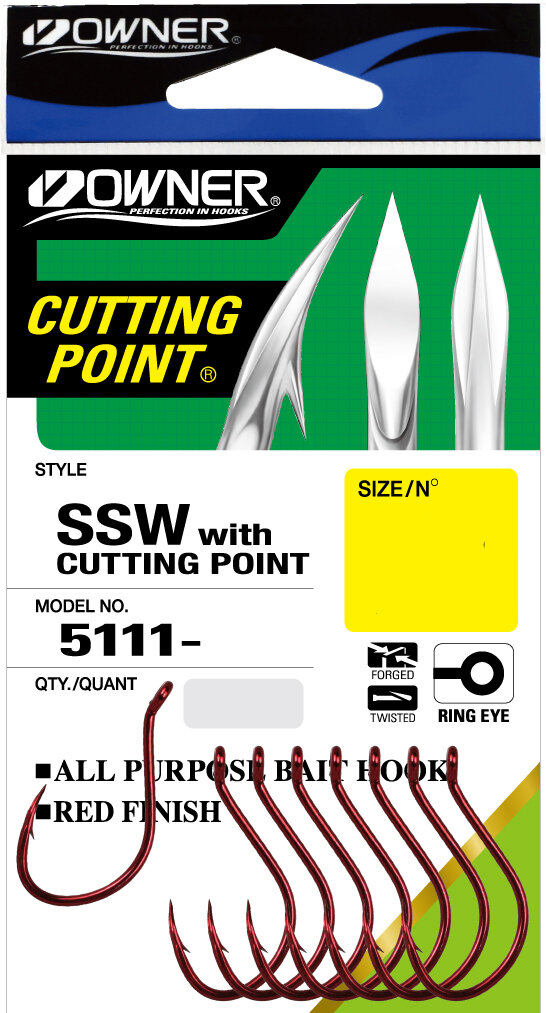 OWNER Крючок Cut SSW red №8 12шт