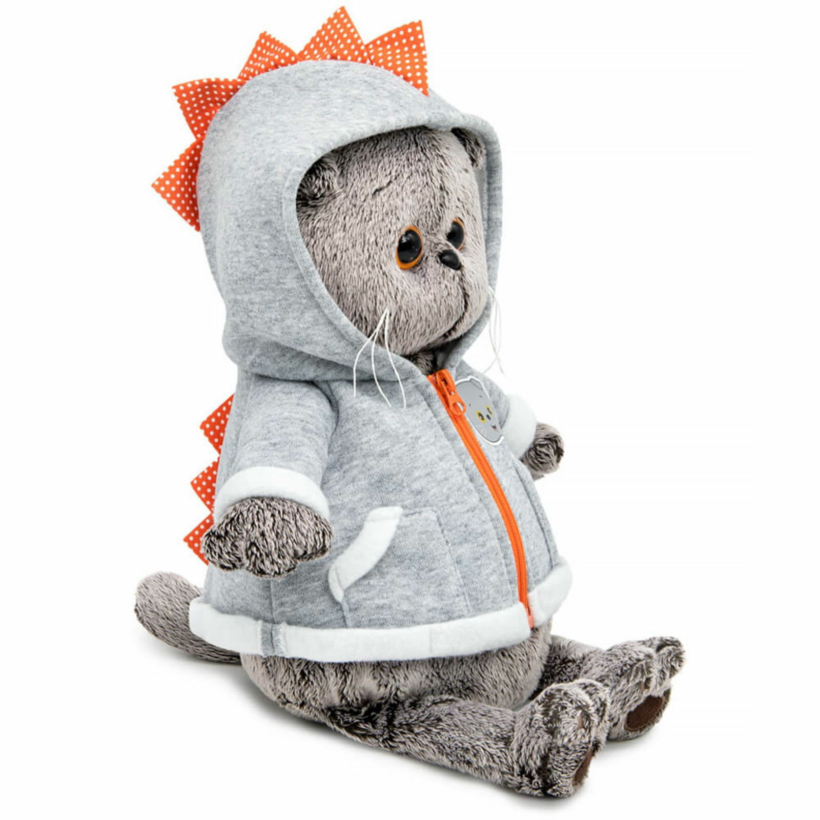 Мягкая игрушка "Кот Басик", в толстовке дракончик, 25 см, микс