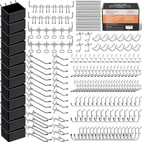 278 шт, металлические крючки для перфорированной панели, органайзер, набор, подвесные замки（высокое качество）