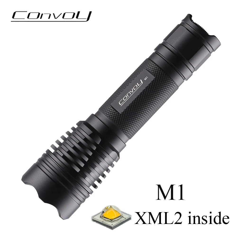 Фонарик Convoy M1 XML2 18650 Black, 6500K, No battery