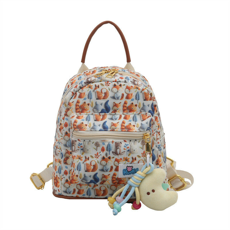 Рюкзак casual cute wear кролик shell printed student fox cotton bear casual pendant, ivory