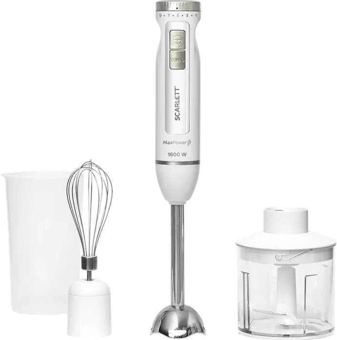 Блендер Scarlett SC-HB42F29, стационарный, для коктейлей, мощность 1500 Вт, белый