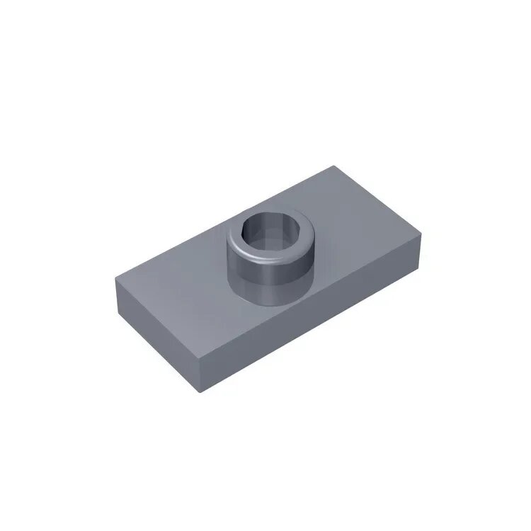 Пластина GOBRICKS 1x2, Серый (073)
