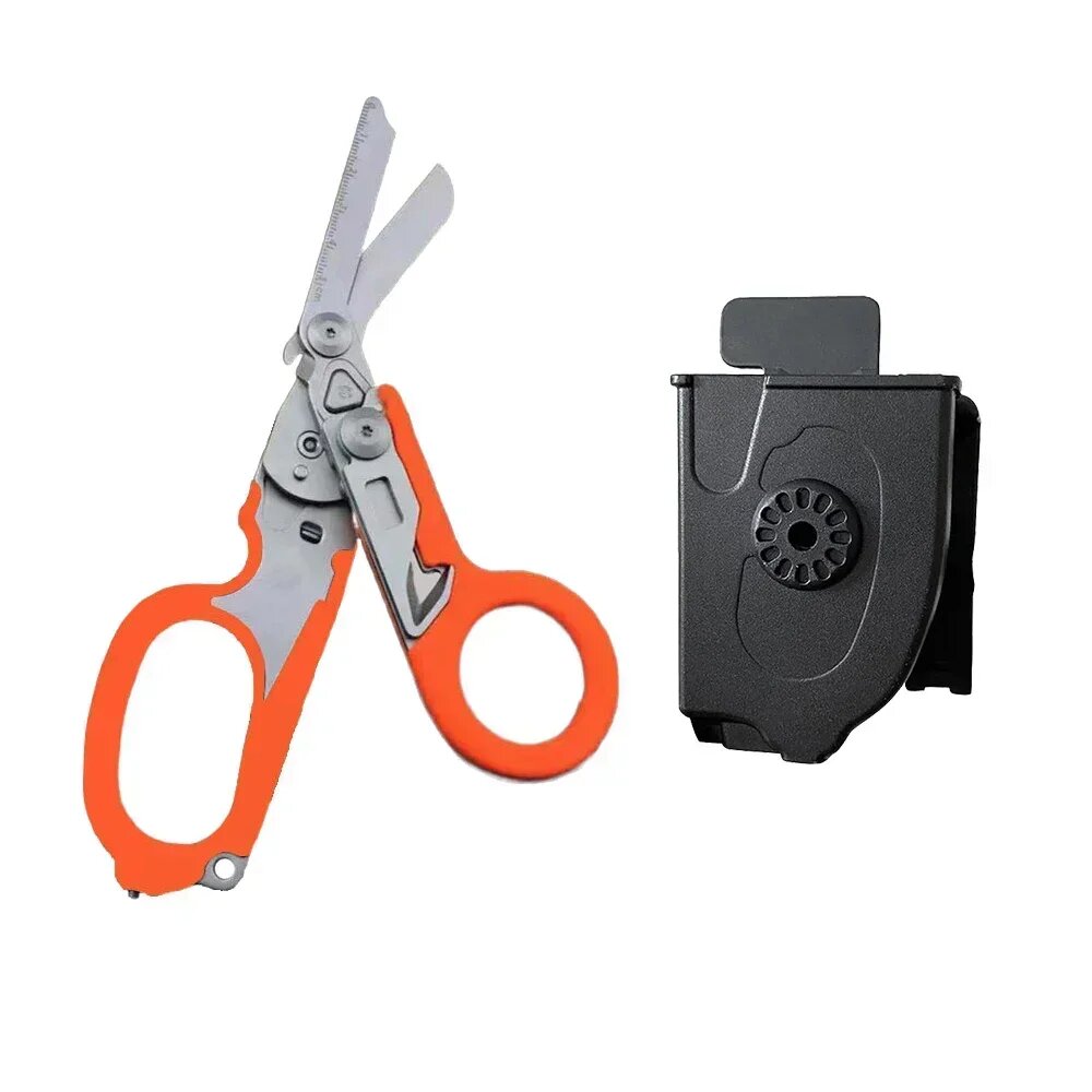 Тактические складные ножницы Leatherman Raptors Orange and scabbard