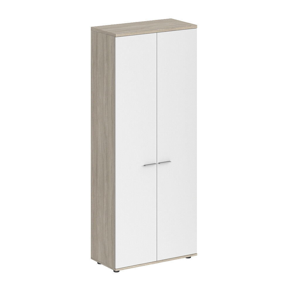 Шкаф широкий высокий 2-х дв SIGMA SG.811. OL. WH дуб светлый/белый з. ст ЛДСП 800х400х1955