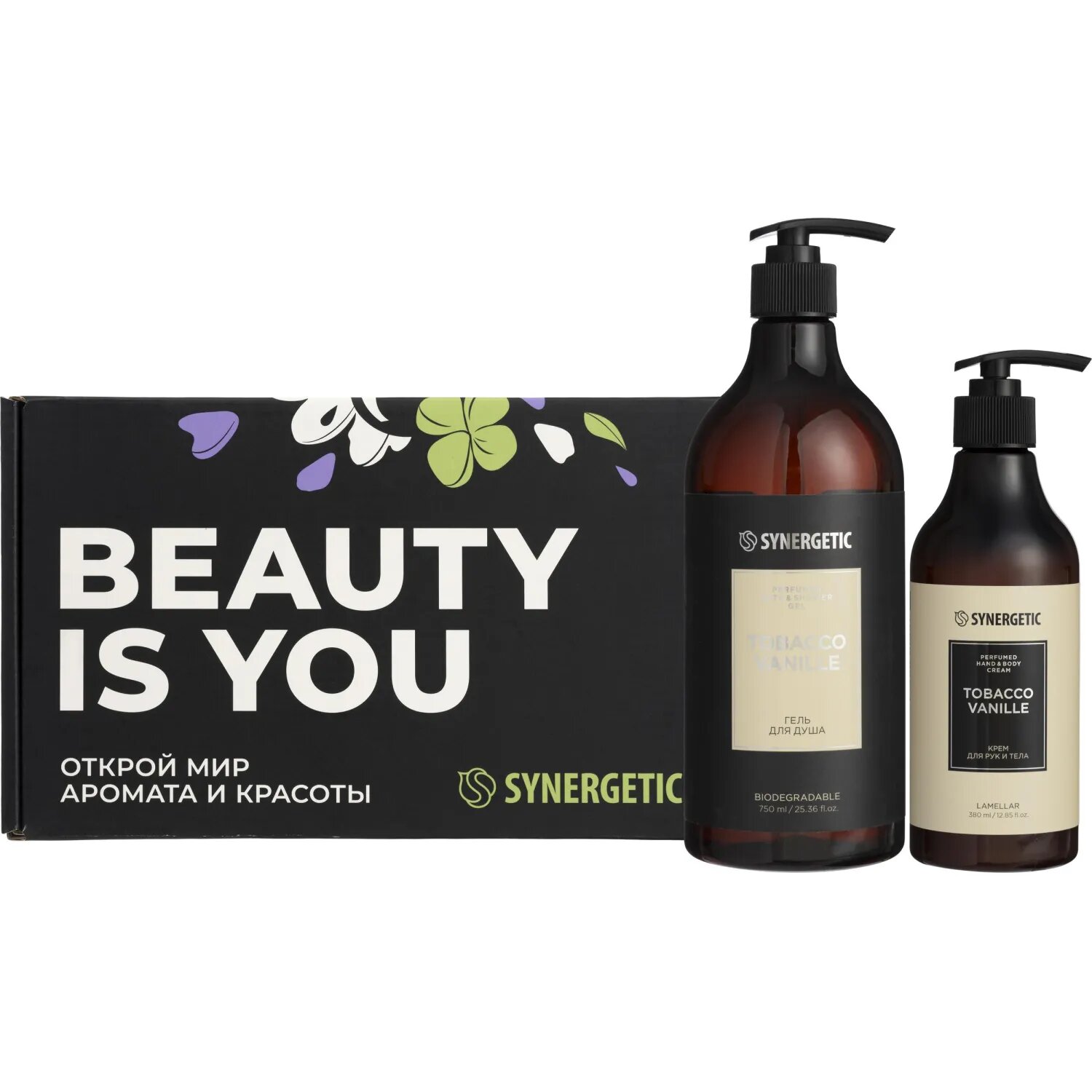 Подарочный набор парфюм гель д/душа + крем для тела с ароматом Табак-Ваниль