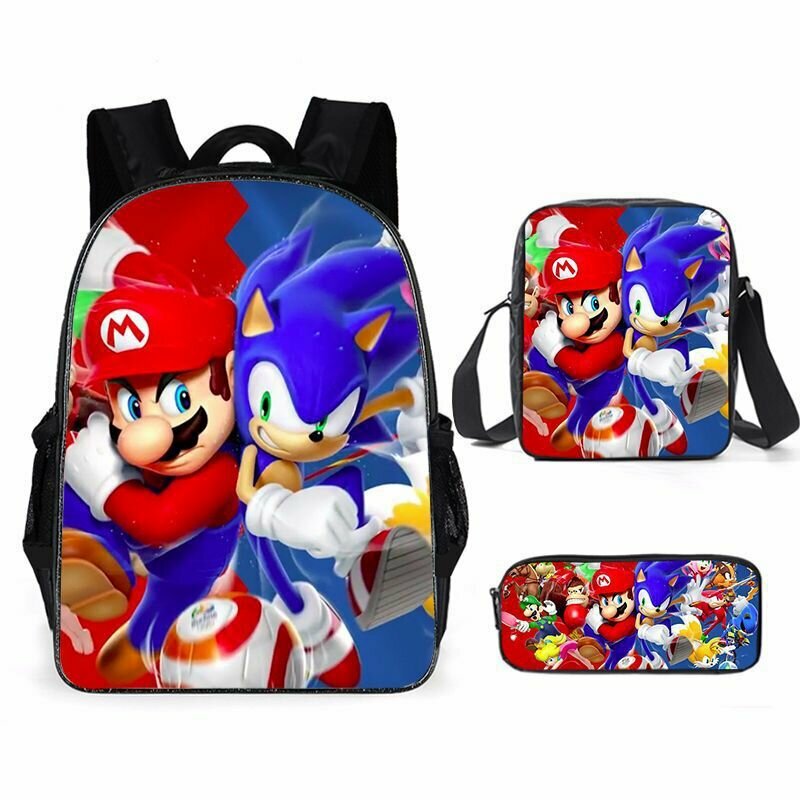 Трансграничный хит продаж, школьный рюкзак Mario Mario для учащихся начальной и средней школы, детский рюкзак, рюкзак с героями мультфильмов