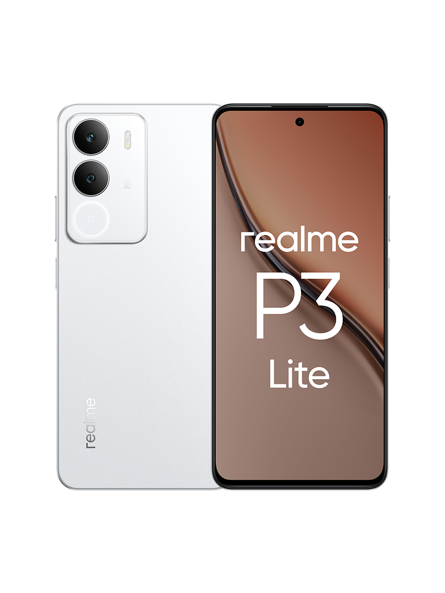 Смартфон realme P3 Lite 4/128 ГБ, RU, Dual nano SIM, NFC (white) Белое облако