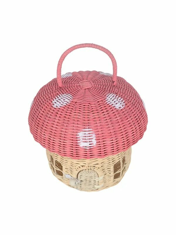 Корзина плетеная длина 24 см, ширина 24 см, высота 28 см, Мягкий тканый розовый