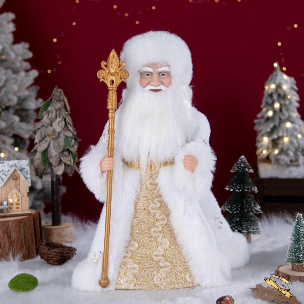 Рождественская кукла Новогоднее украшение для дома 30/40 см белый