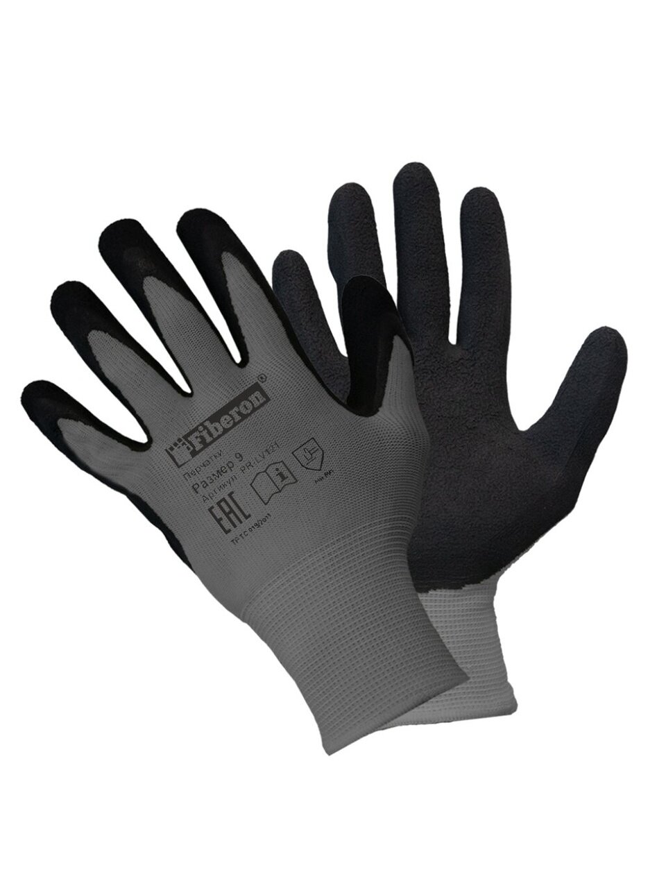 Перчатки полиэстер, вспененный латексный облив, Fiberon, PR-LV121