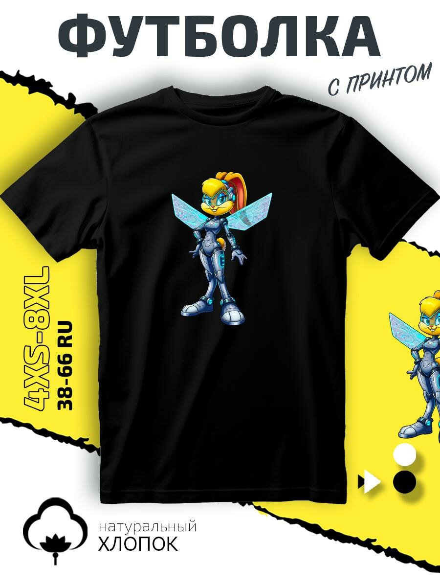 Футболка Багс Банни киберпанк защитник