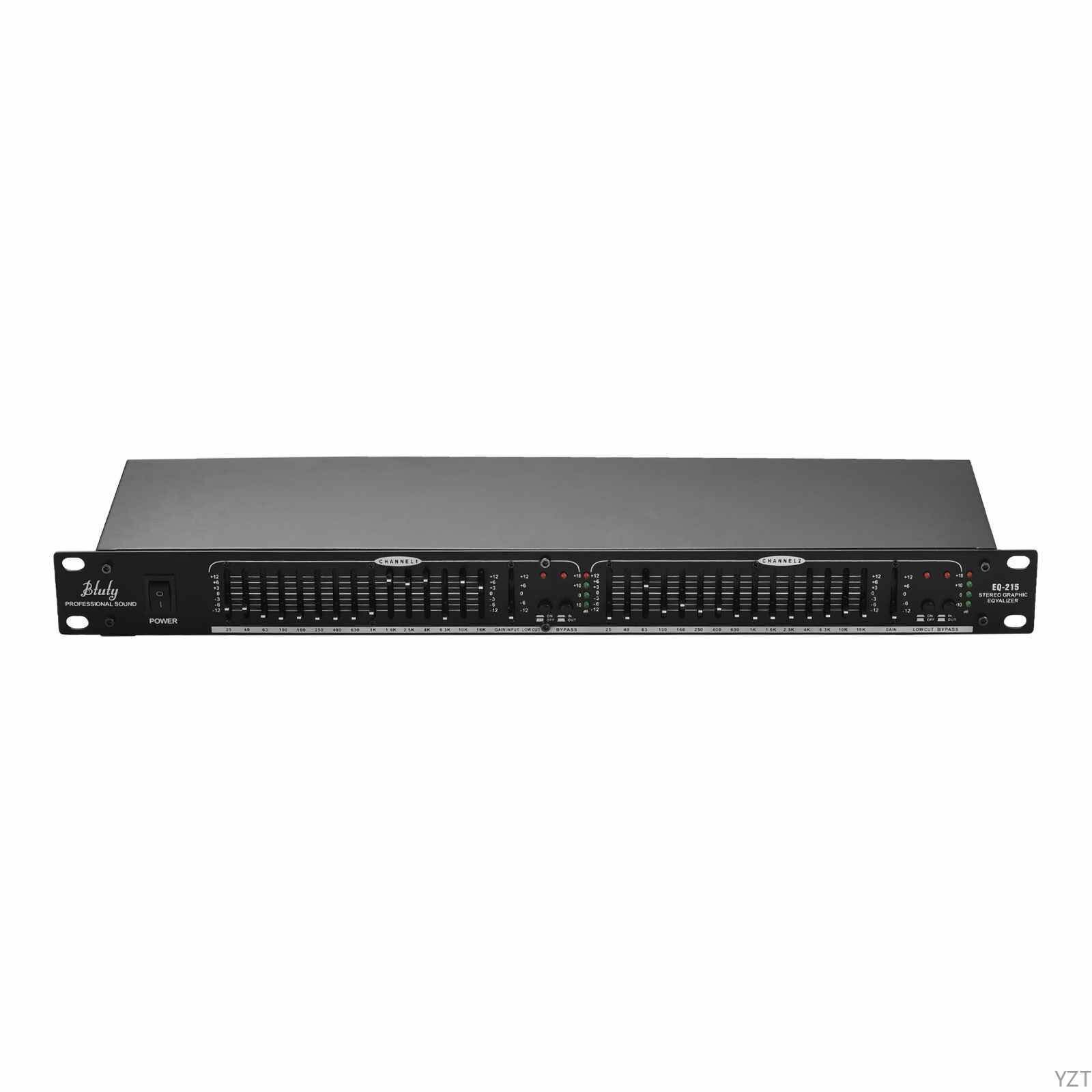 Btuty EQ-215 Двухканальный 15-полосный эквалайзер 1U для монтажа в стойку 2-канальный, Goolrc,