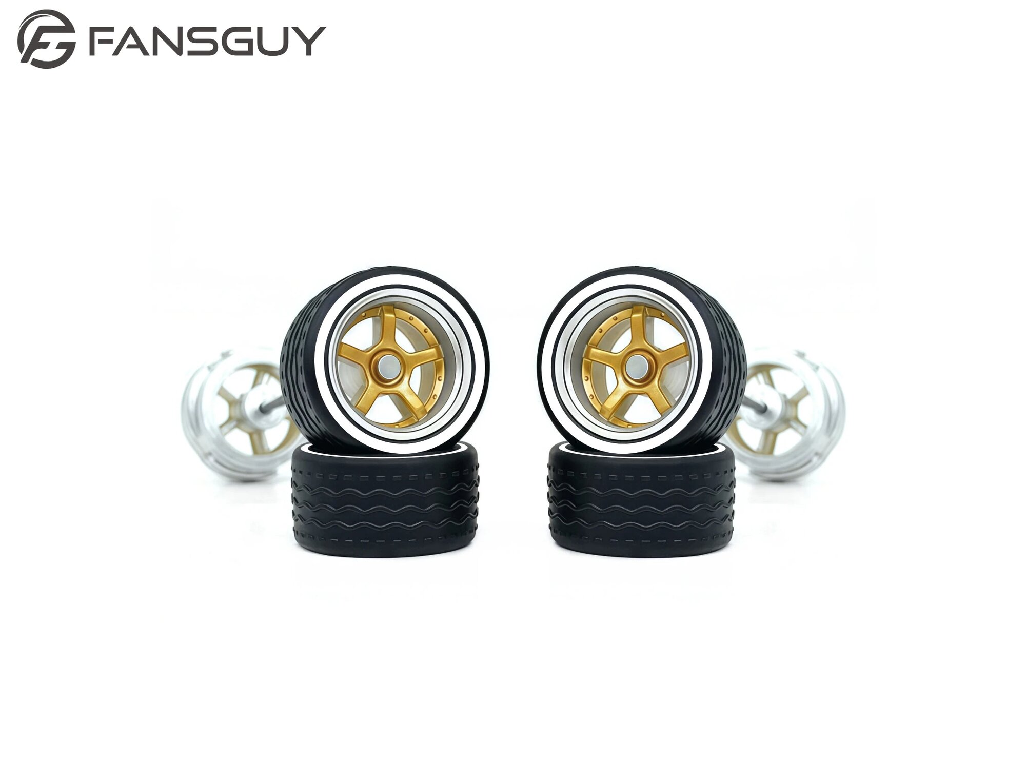 FANSGUY Колеса для моделей автомобилей 1/64 RWSSC-GFN/GSN WSSC-SGNB Golden 1