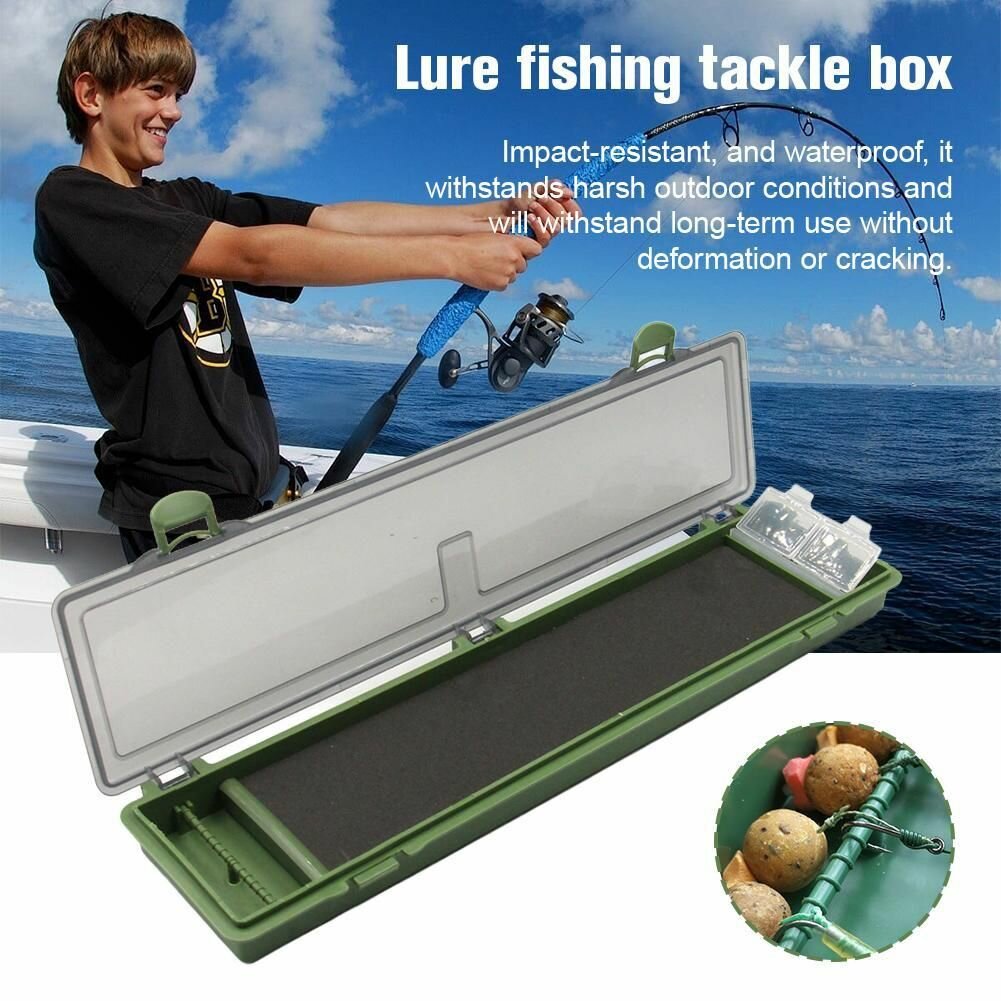 Поводочница с булавками Boya By / 35х9х3 см / Органайзер для фидерной рыбалки , хранения поводков , карповых монтажей и волосяных оснасток