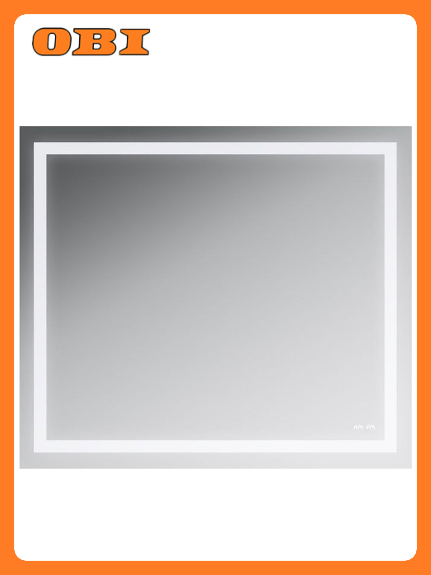 Зеркало настенное AM.PM "Gem", LED-подсветка, сенсорное управление, 80x70 см