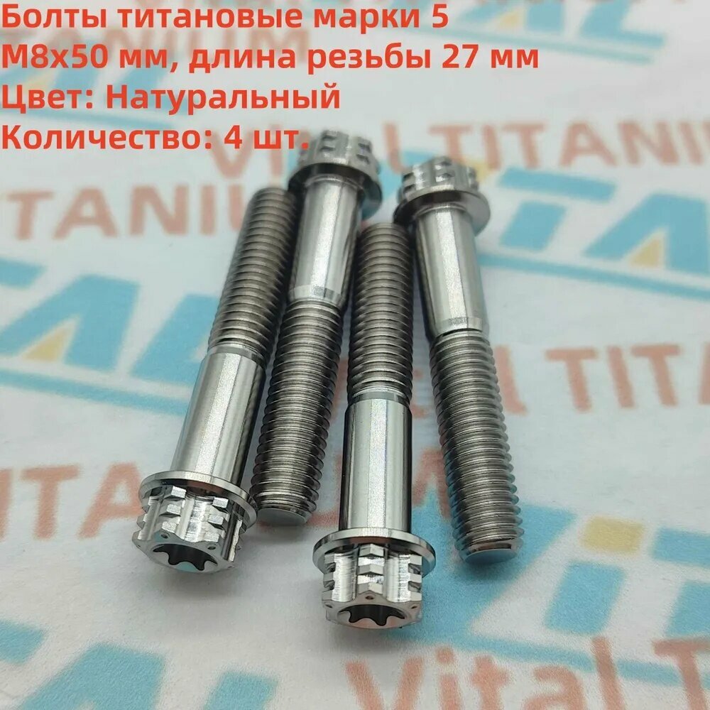 Болт 50 мм, 4 шт.
