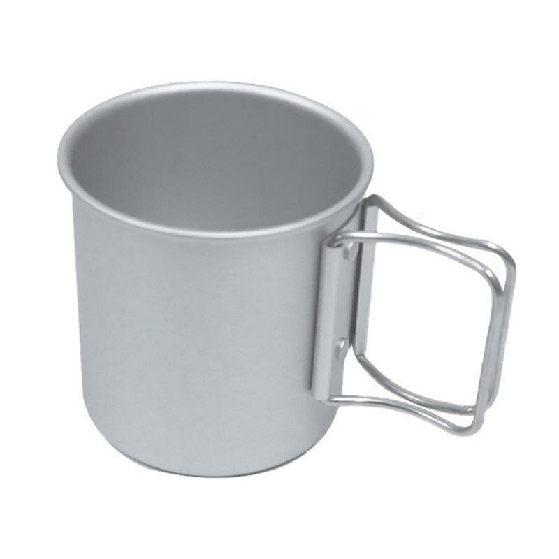 Складной алюминиевый стакан для кофе, серебро