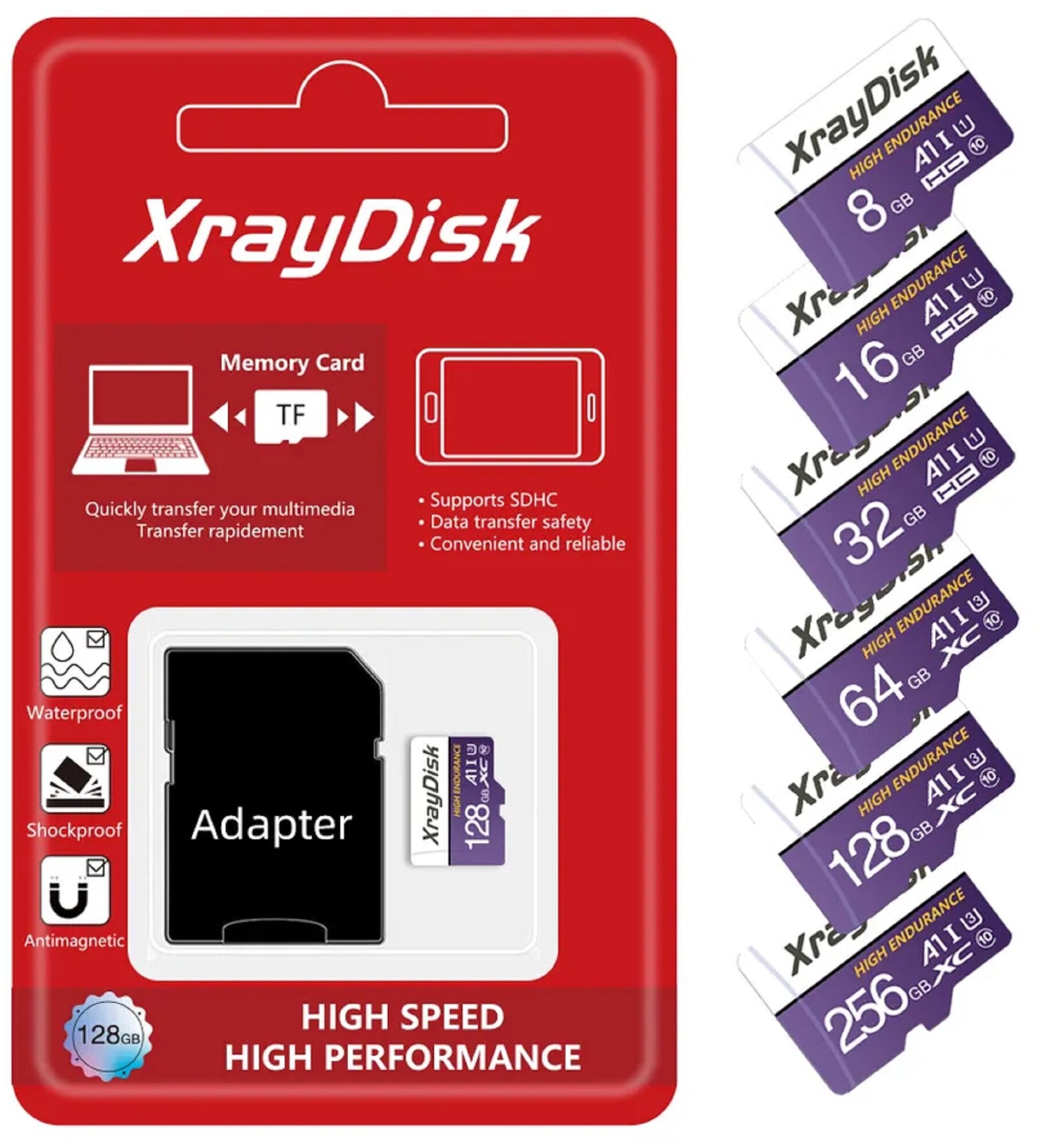 Карта памяти Micro SD 128 Gb Class 10, UHS-1U3 R/W 90/65Mb/s